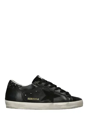 GOLDEN GOOSE Super-star Suede Star-patch Leather Trainers - Black