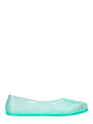 ANCIENT GREEK SANDALS Iro Mesh-textured Pvc Flats - Blue