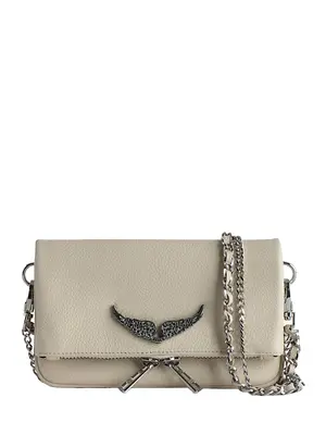 Zadig&Voltaire Rock Nano Wing-embellished Leather Shoulder Bag - Flash