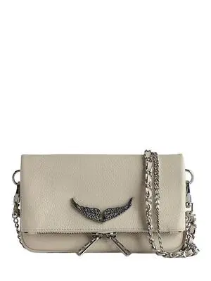 Zadig&Voltaire Rock Nano Wing-embellished Leather Shoulder Bag - Flash