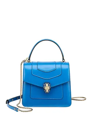 BVLGARI Bvlgari Serpenti Forever Top-Handle Bag Blue