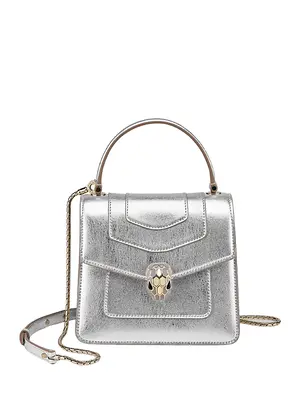 BVLGARI Bvlgari Serpenti Forever Top-Handle Bag Silver