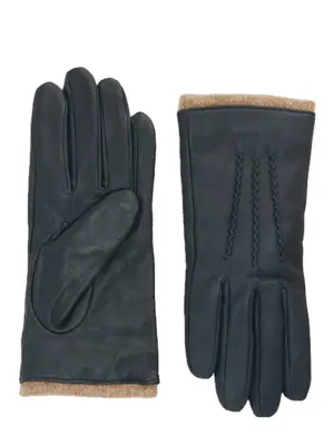 DENTS Lorraine Leather Gloves Navy