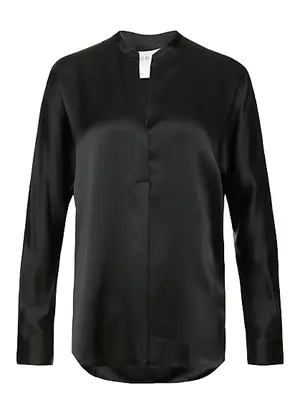 Vince Relaxed-fit Silk Blouse - Black