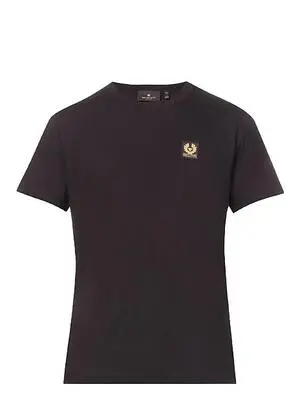 Belstaff Brand-patch Cotton-jersey T-shirt - Black
