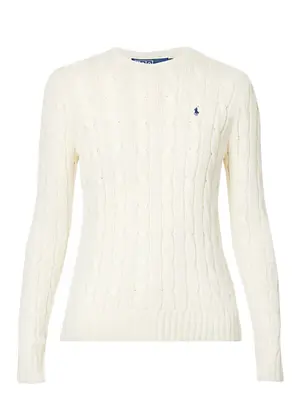 Polo Ralph Lauren Julianna Embroidered Cotton Jumper - Cream