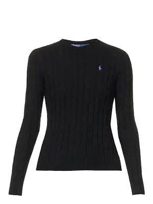 Polo Ralph Lauren Julianna Embroidered Cotton Jumper - Polo Black
