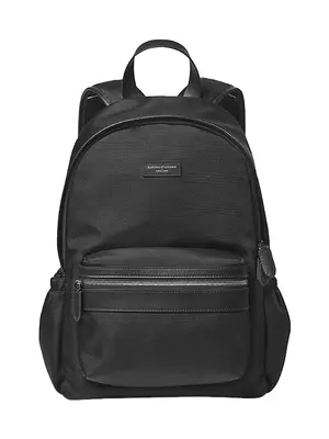 ASPINAL OF LONDON Logo Woven Backpack - Black
