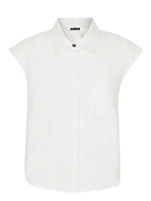 Whistles Olivia Linen Shirt - White