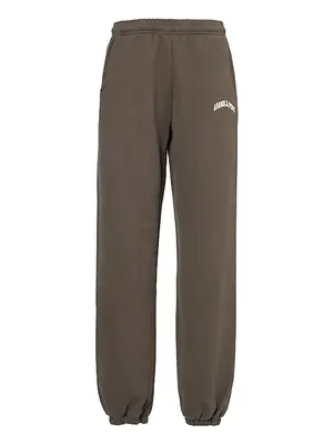 ADANOLA Logo-embroidered Straight-leg Jogging Bottoms - Coffee Bean