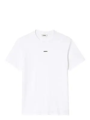 Sandro Logo-embroidered Short-sleeves Cotton-jersey T-shirt Xl Naturels