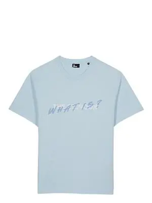 The Kooples Slogan-print Regular-fit Cotton T-shirt - Blue Sky