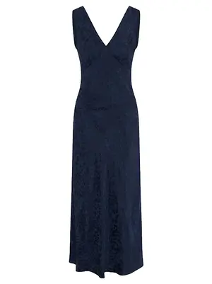 OMNES Iris Woven Maxi Dress - Navy