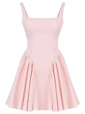 House Of Cb Florianne Bow-embellished Mini Dress - Soft Peach