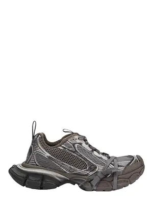 Balenciaga 3XL Logo-Embossed Mesh Trainers Brown