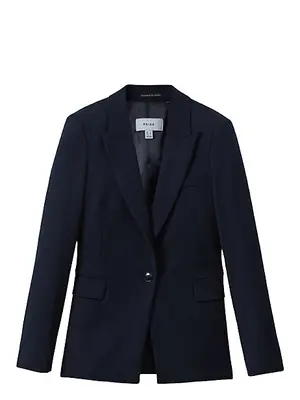 REISS Gabi Single-breasted Blazer - Navy