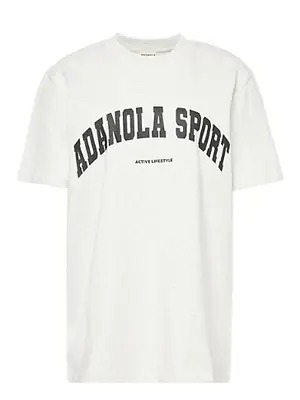 ADANOLA Oversized-fit Cotton-jersey T-shirt - Light Grey Melange