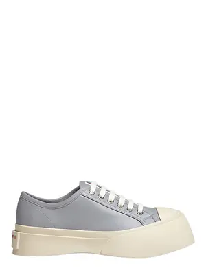 Marni Pablo Platform-Sole Leather Low-Top Trainers Dolphin