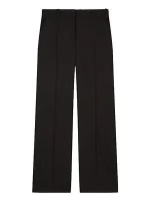 The Kooples Pressed-crease Wool Trousers - Black