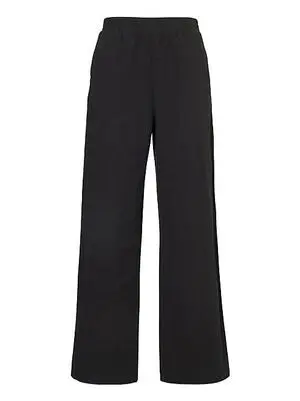 ADANOLA Relaxed Fit Cotton Trousers - Black