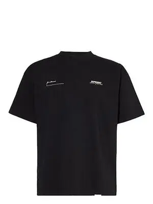 REPRESENT Patron Of The Club Brand-print Cotton-jersey T-shirt - Black
