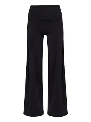 TALA Dayflex Wide-leg Trousers - Shadow Black