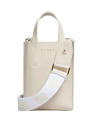 Marni Museo Leather Tote - Seashell