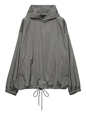 Prada Light Technical Nylon Hooded Jacket - Grey