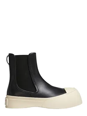 Marni Pablo Chunky-sole Leather Ankle Boots - Black