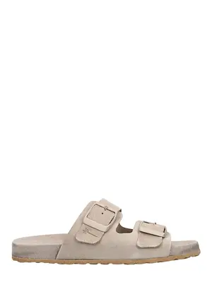 Manebí Traveler Nordic Double-buckle Suede Sandals - Taupe