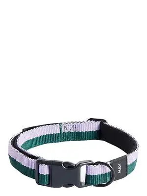 HAY Stripe Flat Dog Collar - Lavender And Green