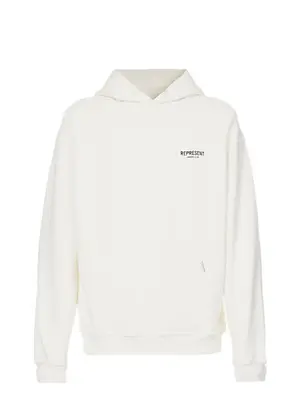 REPRESENT Owners' Club Graphic-print Relaxed-fit Hoody - Flat White