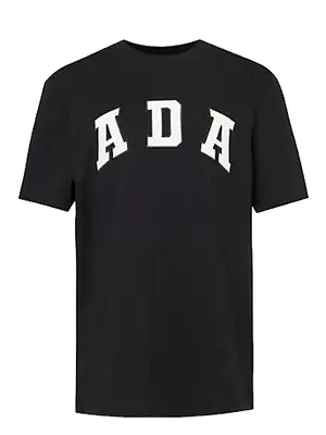 ADANOLA Logo-embroidered Cotton-jersey T-shirt - Black