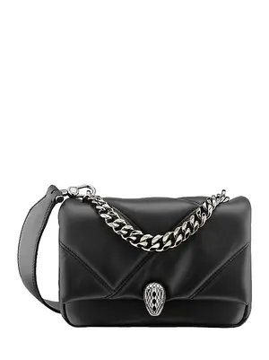 BVLGARI Serpenti Maxi Cabochon Small Cross-body Bag - Black