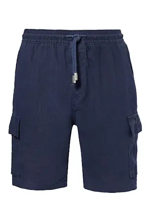 Vilebrequin Baie Drawstring-waist Linen Shorts - Bleu Marine