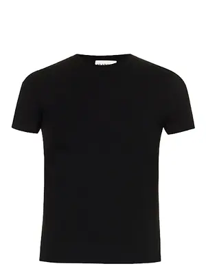 ADANOLA Short-sleeve Longline Jersey Top - Black