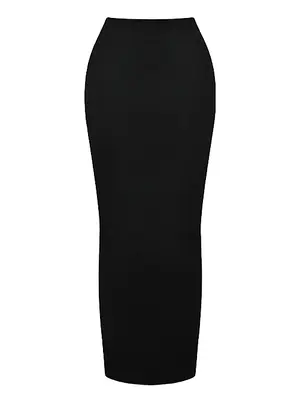 House Of Cb Hart Twill-weave Stretch-cotton Maxi Skirt - Black