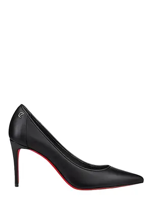 CHRISTIAN LOUBOUTIN Sporty Kate 85 Leather Heeled Courts - Black