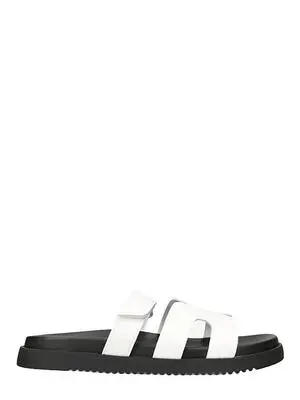 Steve Madden Multi-strap Leather Flat Sandals - White