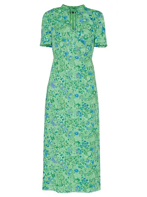 Whistles Bonnie Floral-print Midi Dress - Multi-coloured