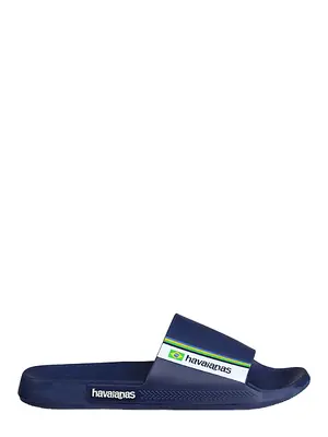 Havaianas Flag-print Rubber Sliders - Navy Blue