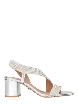 Carvela Gala Crystal-embellished Heeled Sandals - Silver