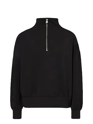 Varley Hawley Funnel-neck Jersey Sweatshirt - Black
