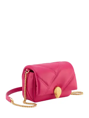 BVLGARI Serpenti Cabochon Mini Leather Shoulder Bag Fuchsia