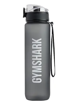 GYMSHARK Branded Sports Bottle - Black