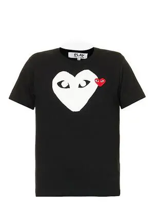 Play Comme Des Garcon Comme Des Garçons Play Heart Appliqué T-shirt - Black