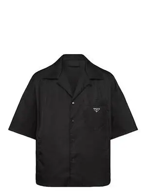 Prada Re-nylon Boxy-fit Nylon Shirt - Black