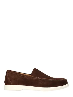 LOAKE Tuscany Suede Loafers - Dark Brown