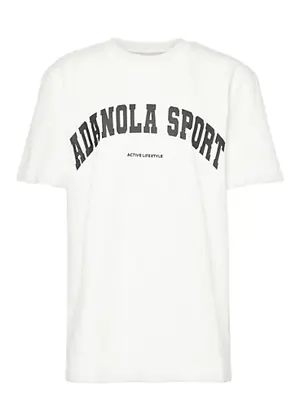 ADANOLA Logo Cotton Jersey T-shirt - White