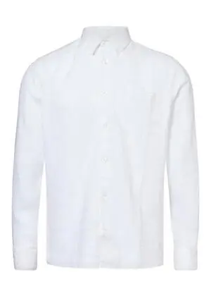 Vilebrequin Caroubis Logo-embroidered Linen Shirt - Blanc